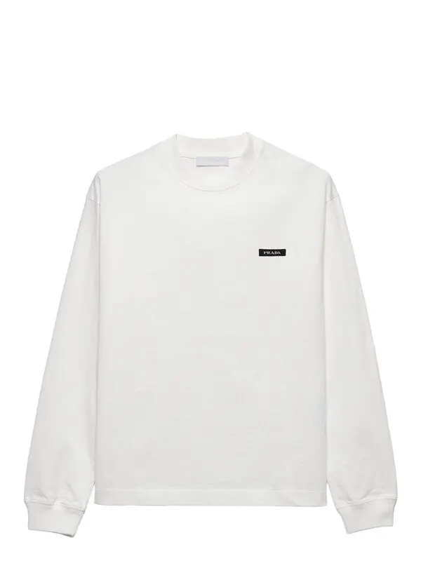 Prada Long-sleeved Cotton T-shirt - White