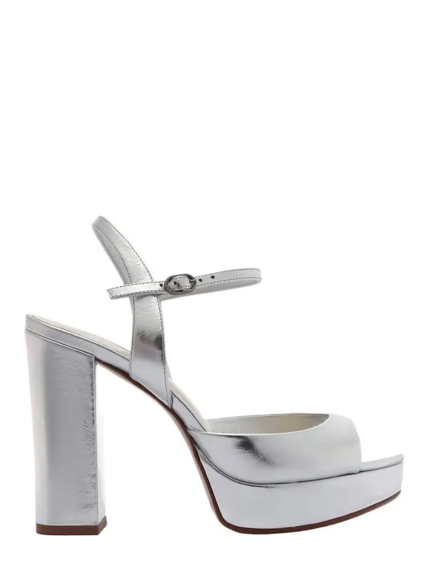 ALEXANDRE BIRMAN Amy Sandal 110 Metallic Leather - Silver