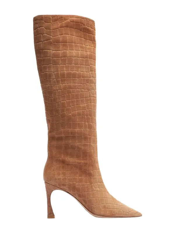 ALEXANDRE BIRMAN Kyra 85 Stiletto Heel Boots - Chai