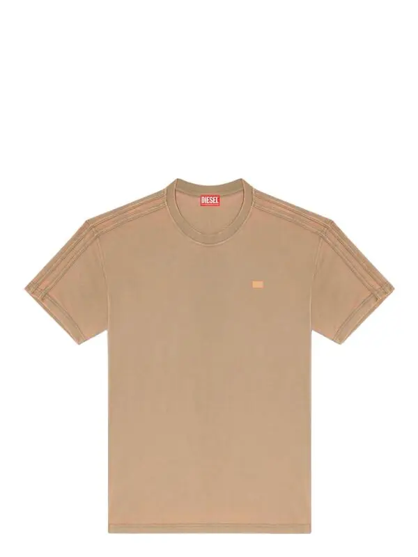 DIESEL® Long-sleeve T-shirt In Burnout Jersey - Brown