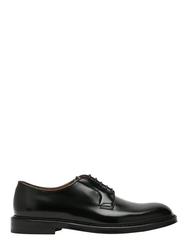 DOUCAL'S Leather Lace-up Shoes - Black