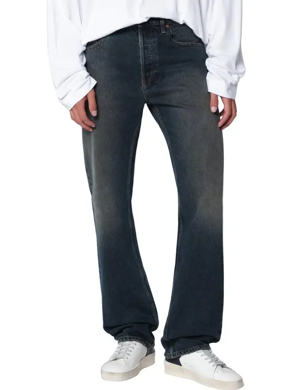 GOLDEN GOOSE Journey Dark Straight-leg Cotton Jeans - Blue