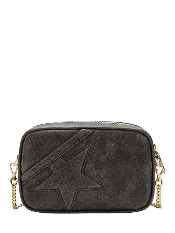 GOLDEN GOOSE Mini Star Leather Bag - Brown