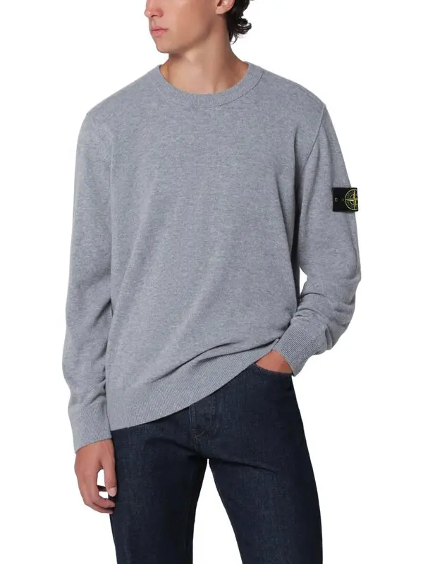 Stone Island Wool Mélange Crewneck Sweater - Grey