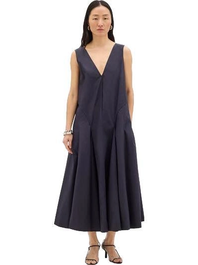 Another Tomorrow Full Skirt Dress - Midnight