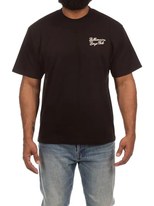 BILLIONAIRE BOYS CLUB Feathers Short Sleeve T-shirt - Black