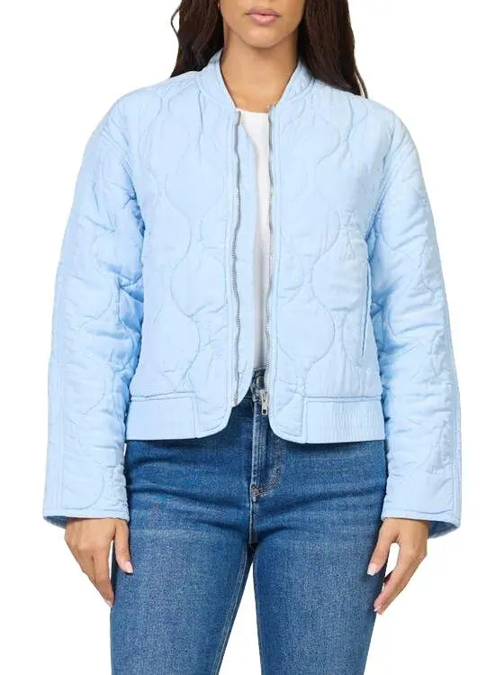 DEAR JOHN Maverick Zip Front Quilted Jacket - Skyway