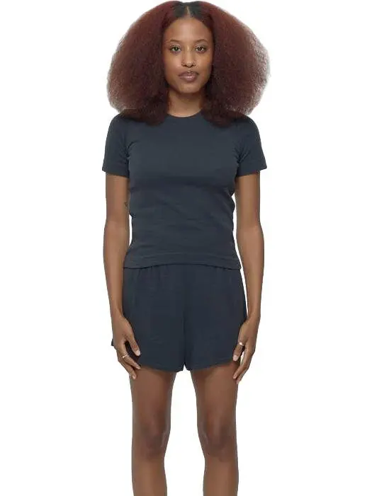EVERYBODY.WORLD Rib Short Sleeve T-shirt - Slate