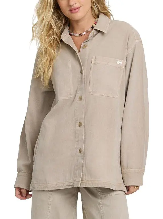 BILLABONG Washed Shacket - Cobblestone