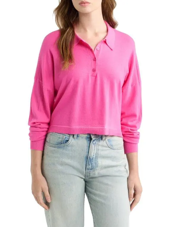 Deluc Floyd Polo Sweater - Fuchsia