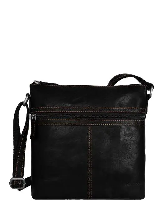 JACK GEORGES Voyager City Crossbody Bag - Black