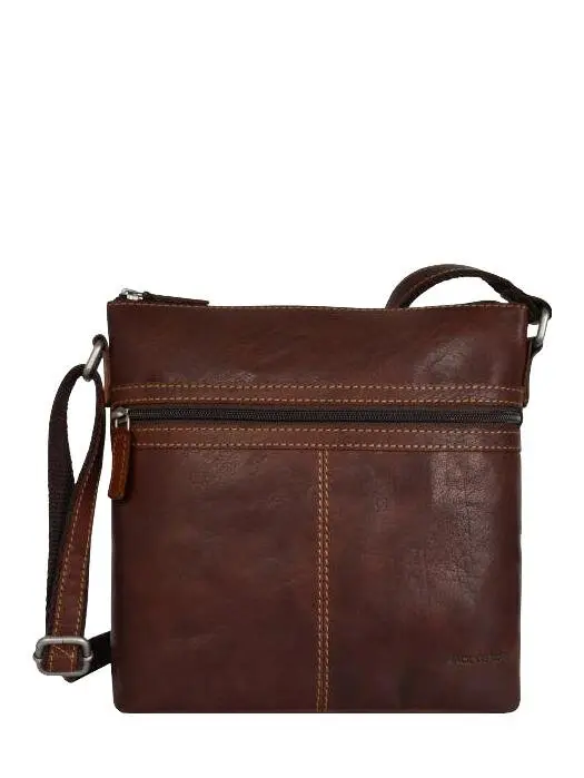 JACK GEORGES Voyager City Crossbody Bag - Brown