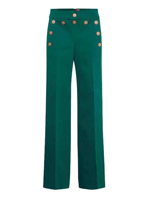 MAISON COMMON Striped Sailor Trousers - Emerald