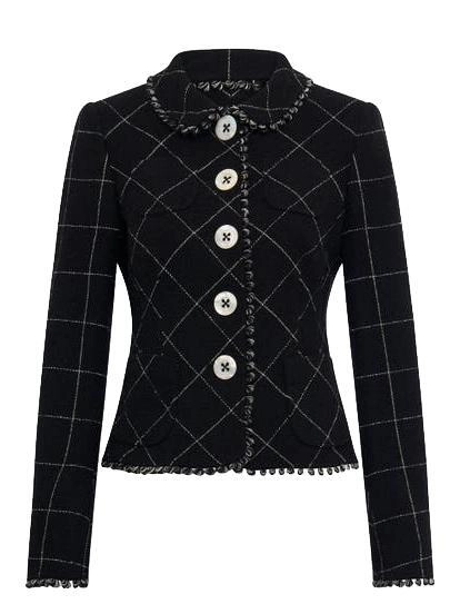 MAISON COMMON Boucle Jacket With Matching Trims - Black