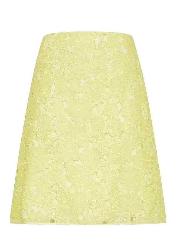 MAISON COMMON Lace A-line Skirt - Yellow