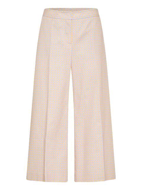 MAISON COMMON Cropped Printed Cotton Lycra Trousers - Multicolour