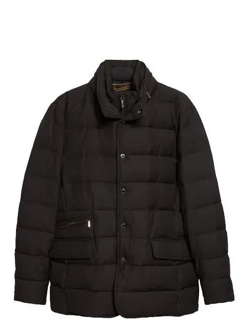 MOORER Ilvo 3-in-1 Quilted Down Overcoat With Removable Vest - Nero