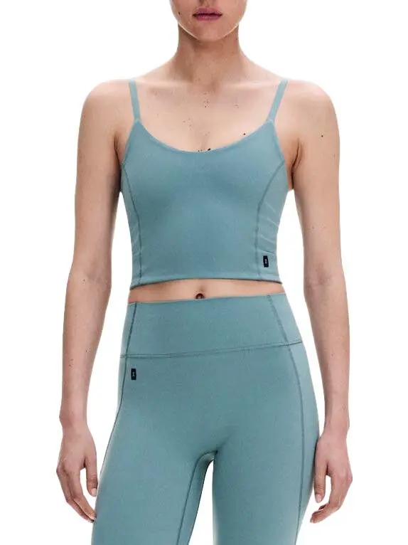 On Studio Cropped Racerback Tank - Agave