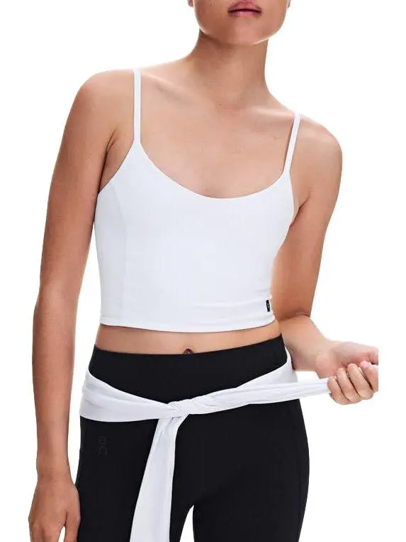 On Studio Cropped Racerback Tank - White