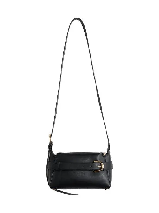 H&M Strap-detail Crossbody Bag With Buckle Accent - Black