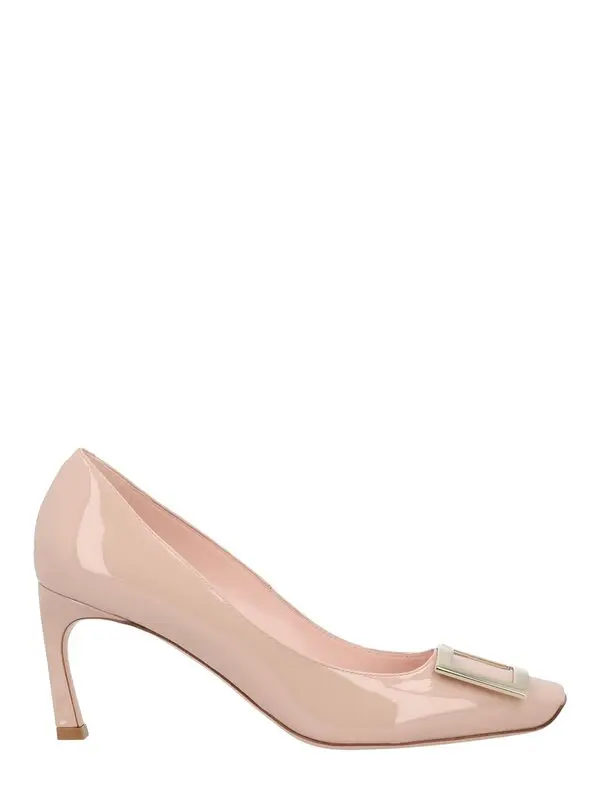 ROGER VIVIER Trompette Patent Leather Pumps - Ivory