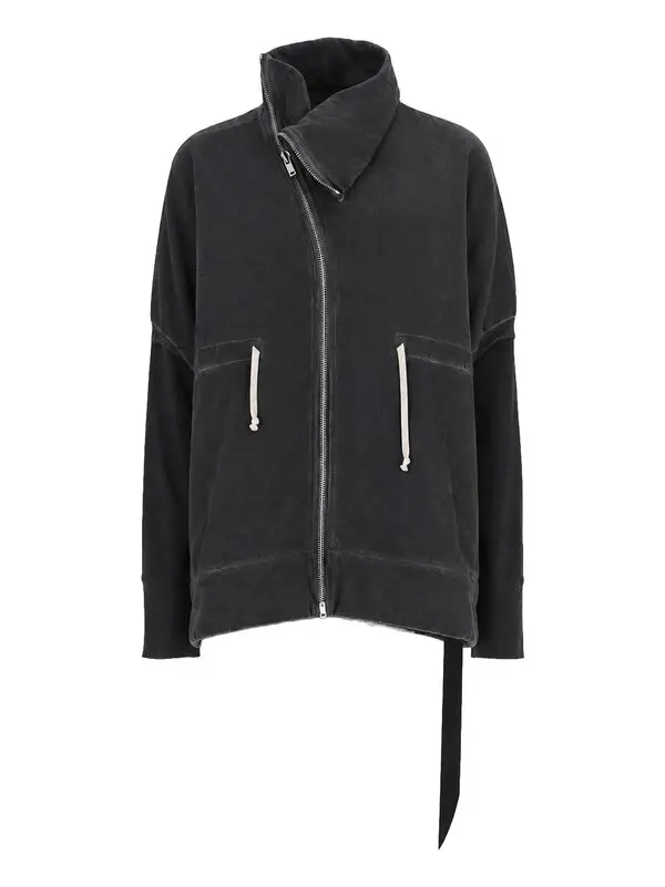Rick Owens Mountain" Jacket With Asymmetrical Zip - Charcoal