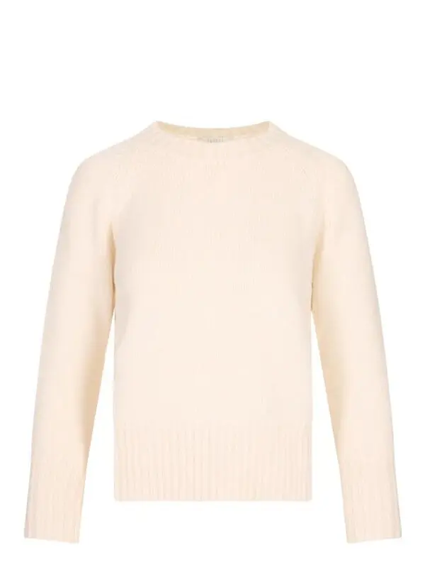 Fedeli Long-sleeved Knitted Pullover - Ice
