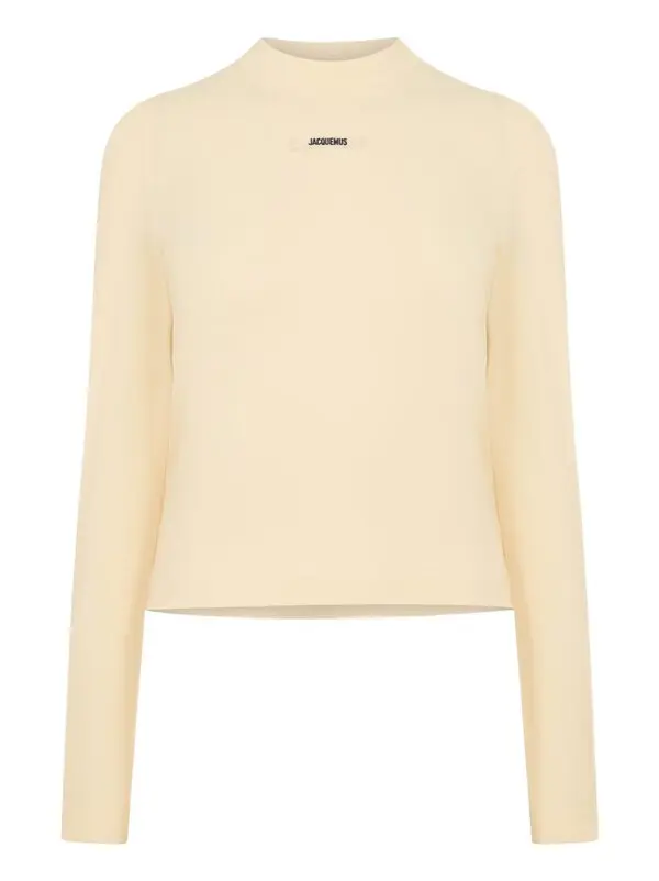 Jacquemus Long Sleeve Jacquard T-shirt - Light Beige