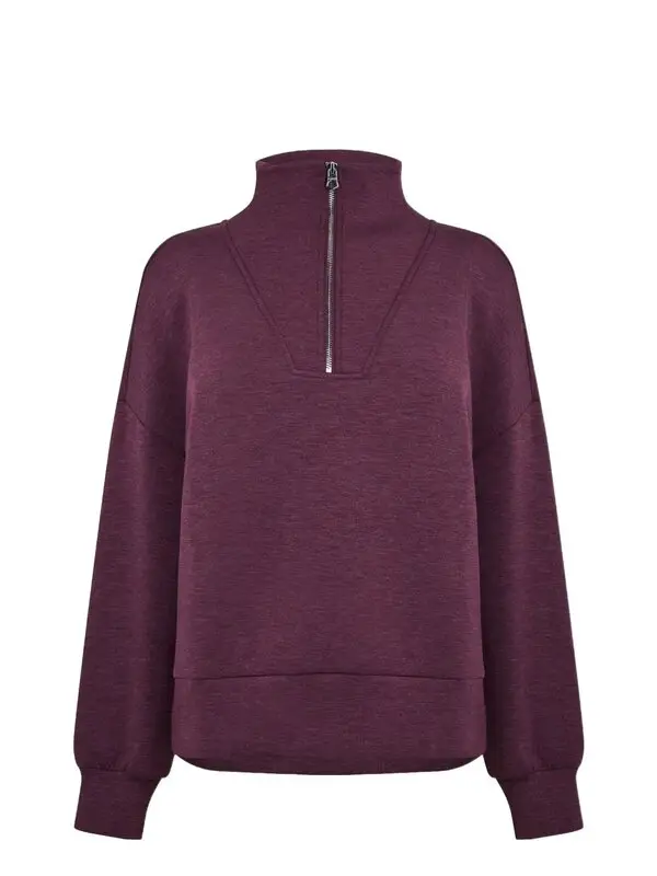Varley Hawley Half Zip Sweatshirt - Red