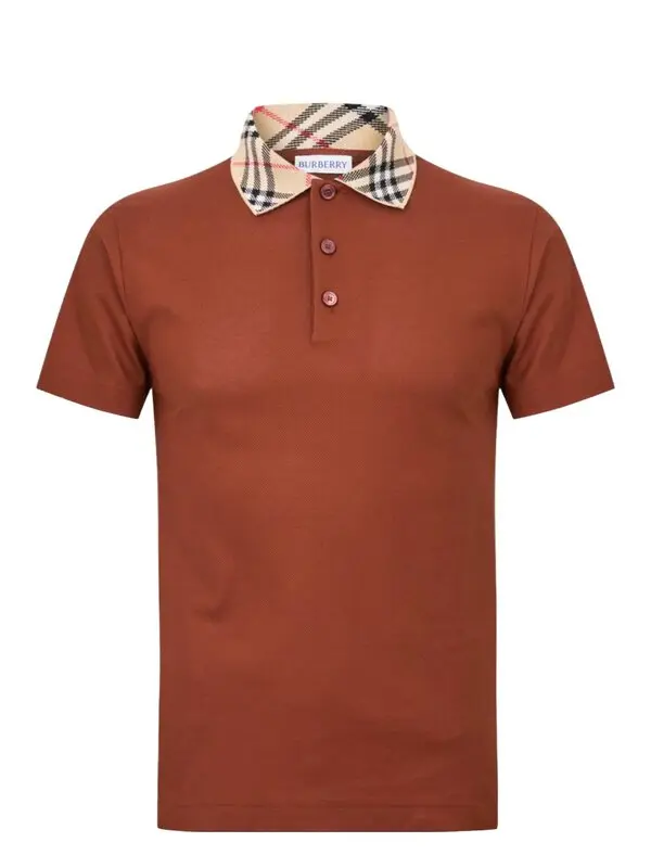 Burberry Check Cotton Cody Polo Shirt - Brown