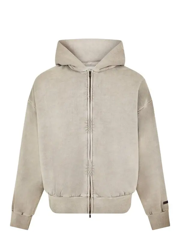 Fear Of God Zip Up Hoodie - Nude