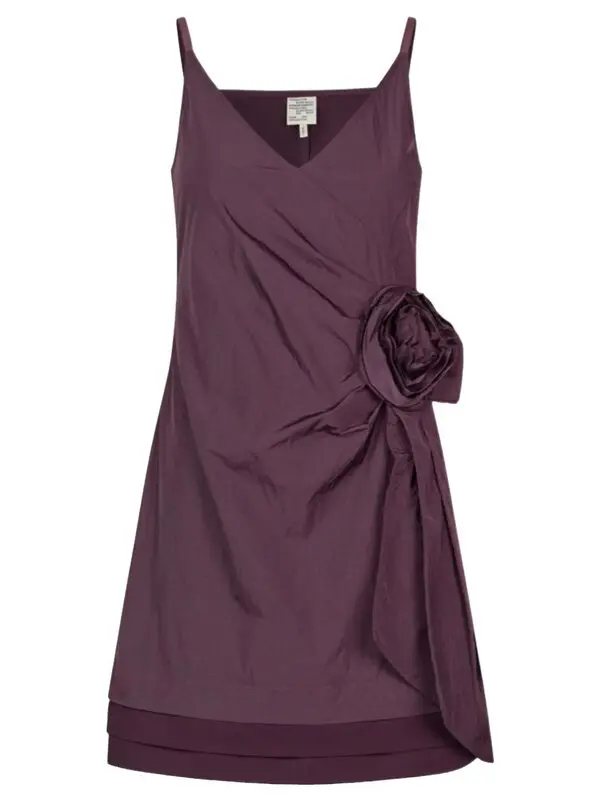 Baum Und Pferdgarten V-neck Embellished Dress - Brown