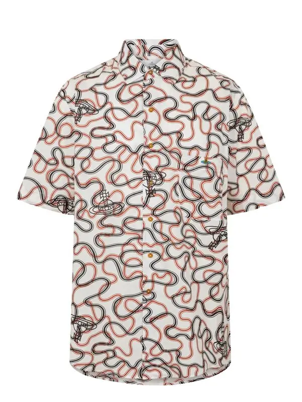 VIVIENNE WESTWOOD Printed Short Sleeve Shirt - White