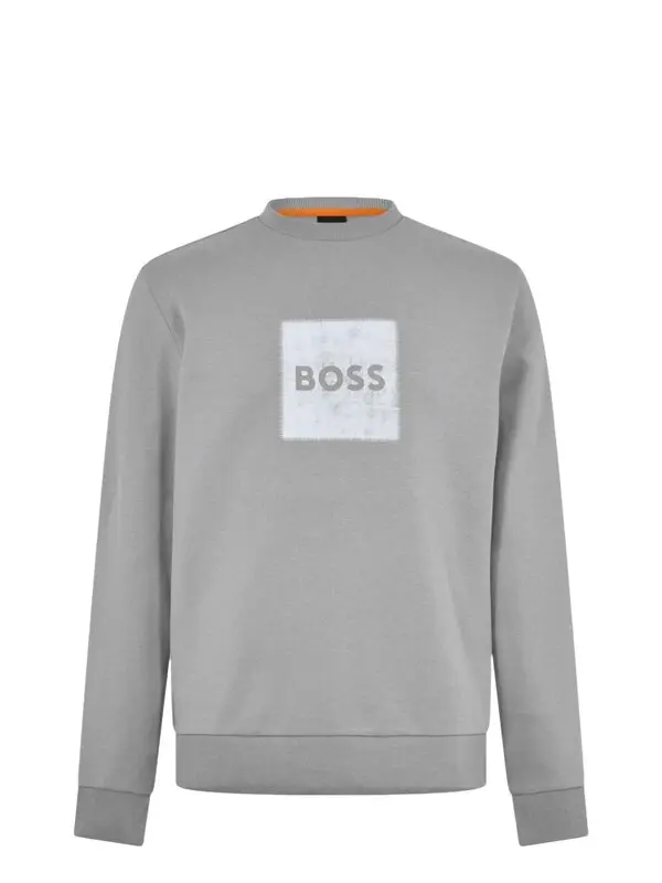 Hugo Boss Spliced Crew Neck Sweatshirt - White