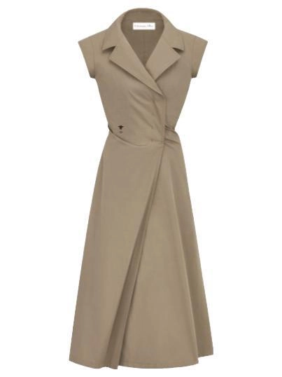 Dior Mid-length Lapel Dress - Nude