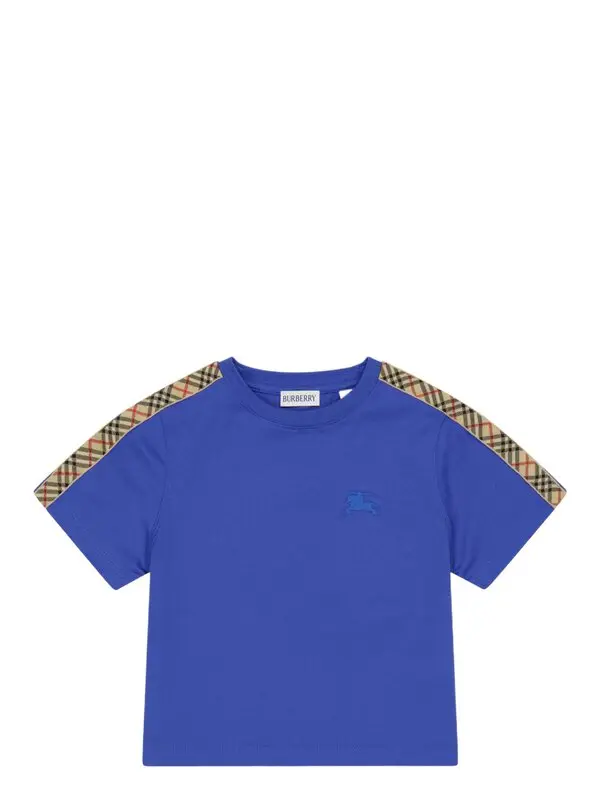 Burberry Embroidered Logo T-shirt - Blue