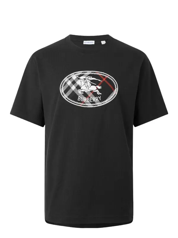 Fendi Solid Color Crew Neck T-shirt - Black
