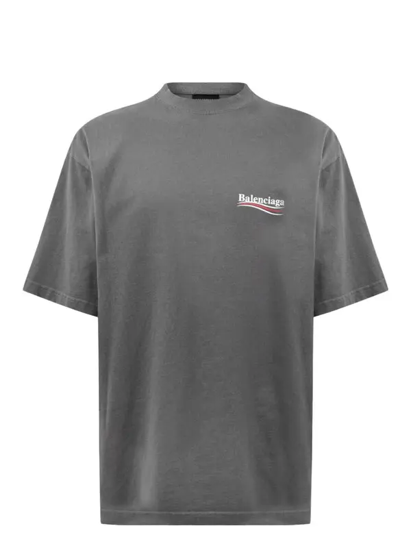 Balenciaga Logo Short-sleeved T-shirt - Gray