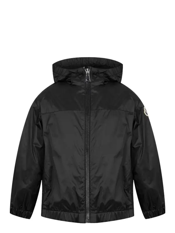 Moncler Logo Patch Hooded Jacket - Black