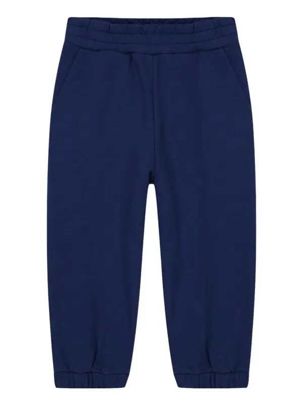 Fendi Emblem Patch Sports Pants - Blue