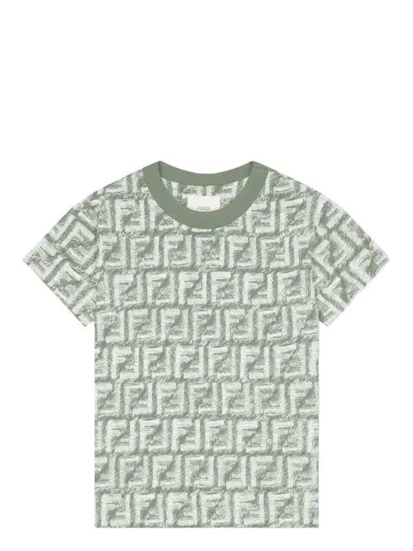 Fendi Emblem Printed T-shirt - Gray
