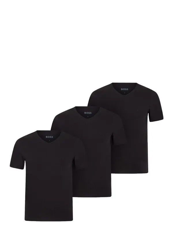Hugo Boss V-neck T-shirts - Black