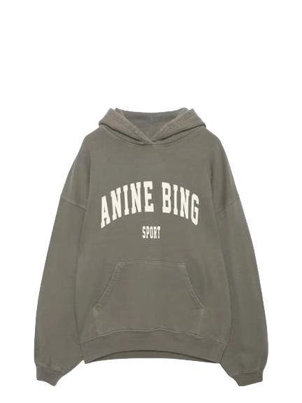ANINE BING Long Sleeve Sweatshirt - Olive