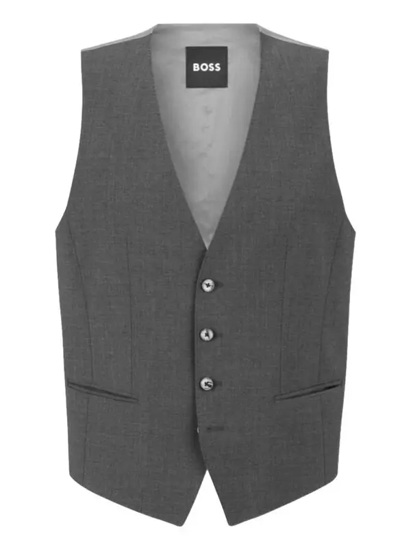 Hugo Boss Boss Slim-fit Waistcoat - Black