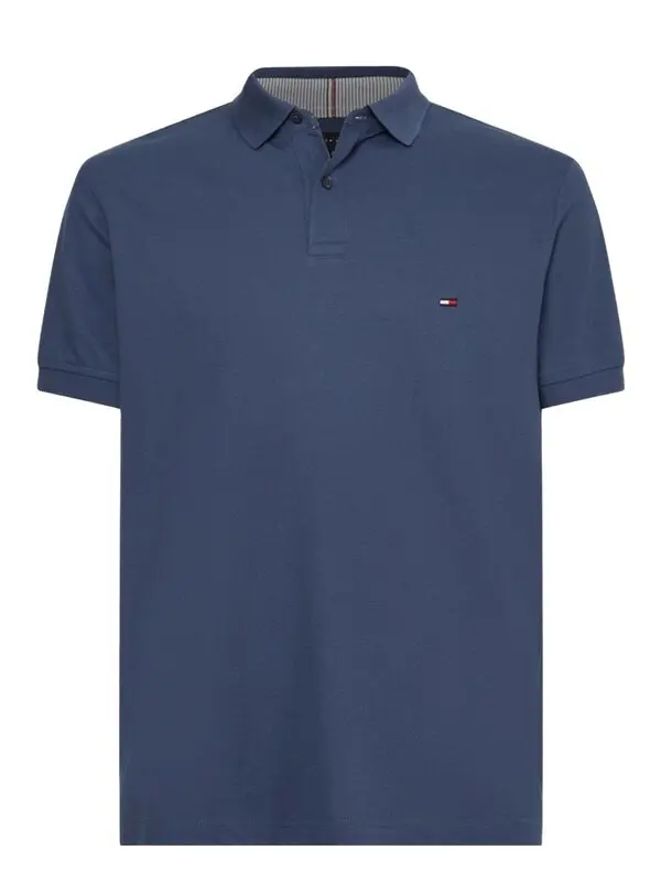 Tommy Hilfiger Logo Short Sleeve Polo Shirt - Blue