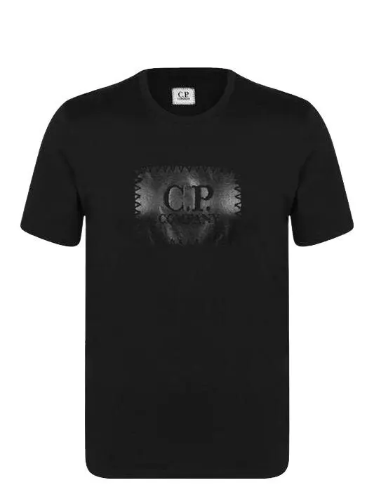 C.P. COMPANY Block Logo Regular Fit T-shirt - Black