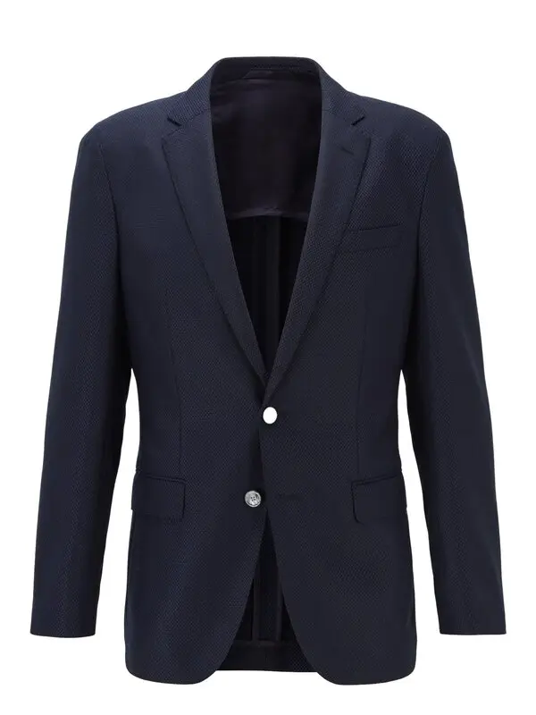 Hugo Boss Sleeve Zip Blazer - Black