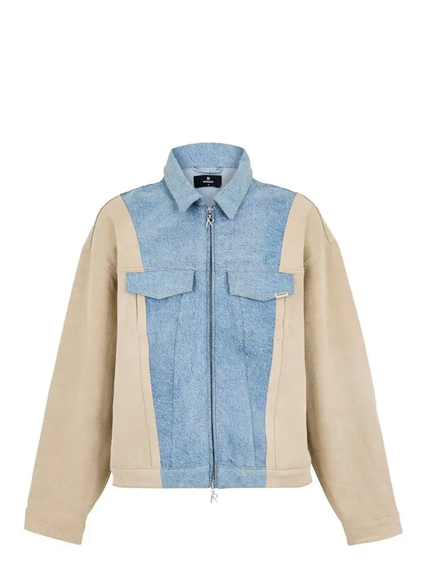 REPRESENT Classic Denim Jacket With Metal Button Closures - Blue