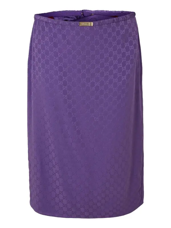 Gucci Monogram Jacquard Skirt - Blue