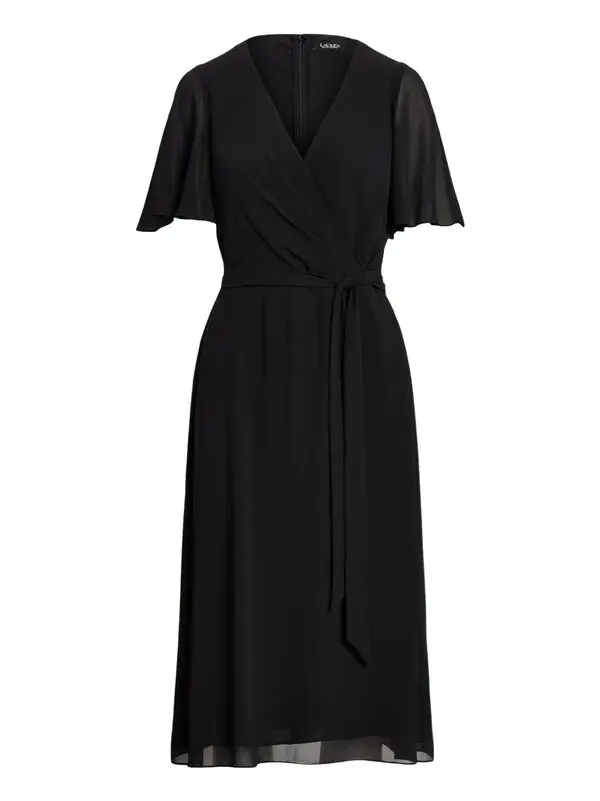 Ralph Lauren Belted Flowy Dress - Black